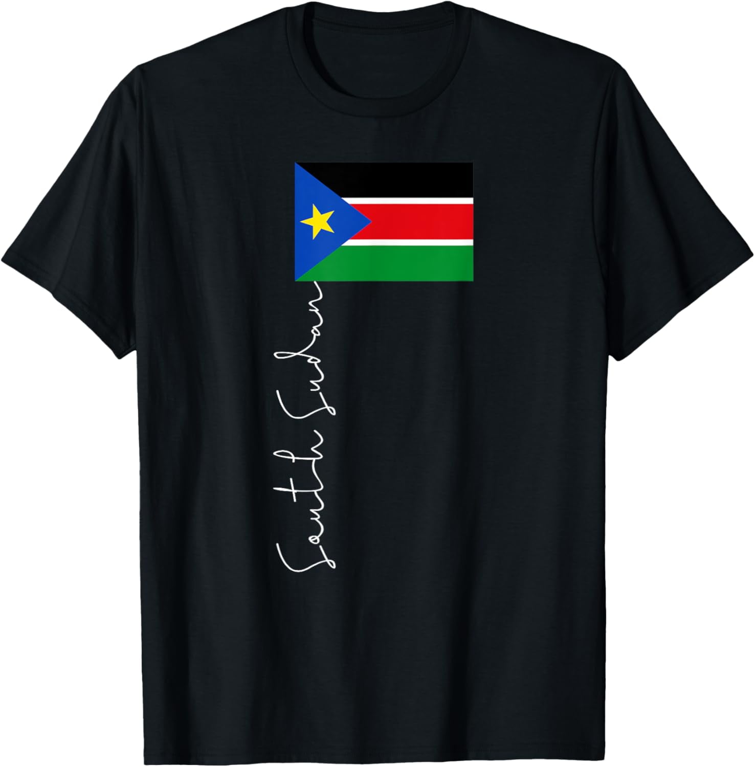South Sudan Signature Flag Pole Patriotic T-Shirt - Walmart.com