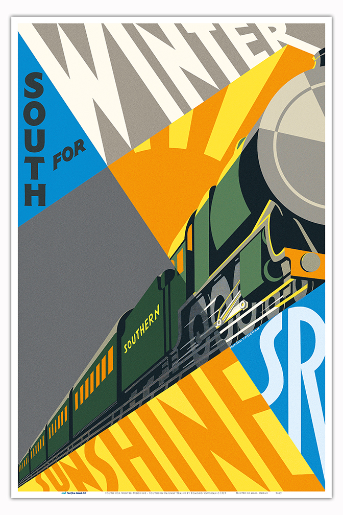 South for Winter Sunshine - Southern Railway Trains - Vintage Railroad ...