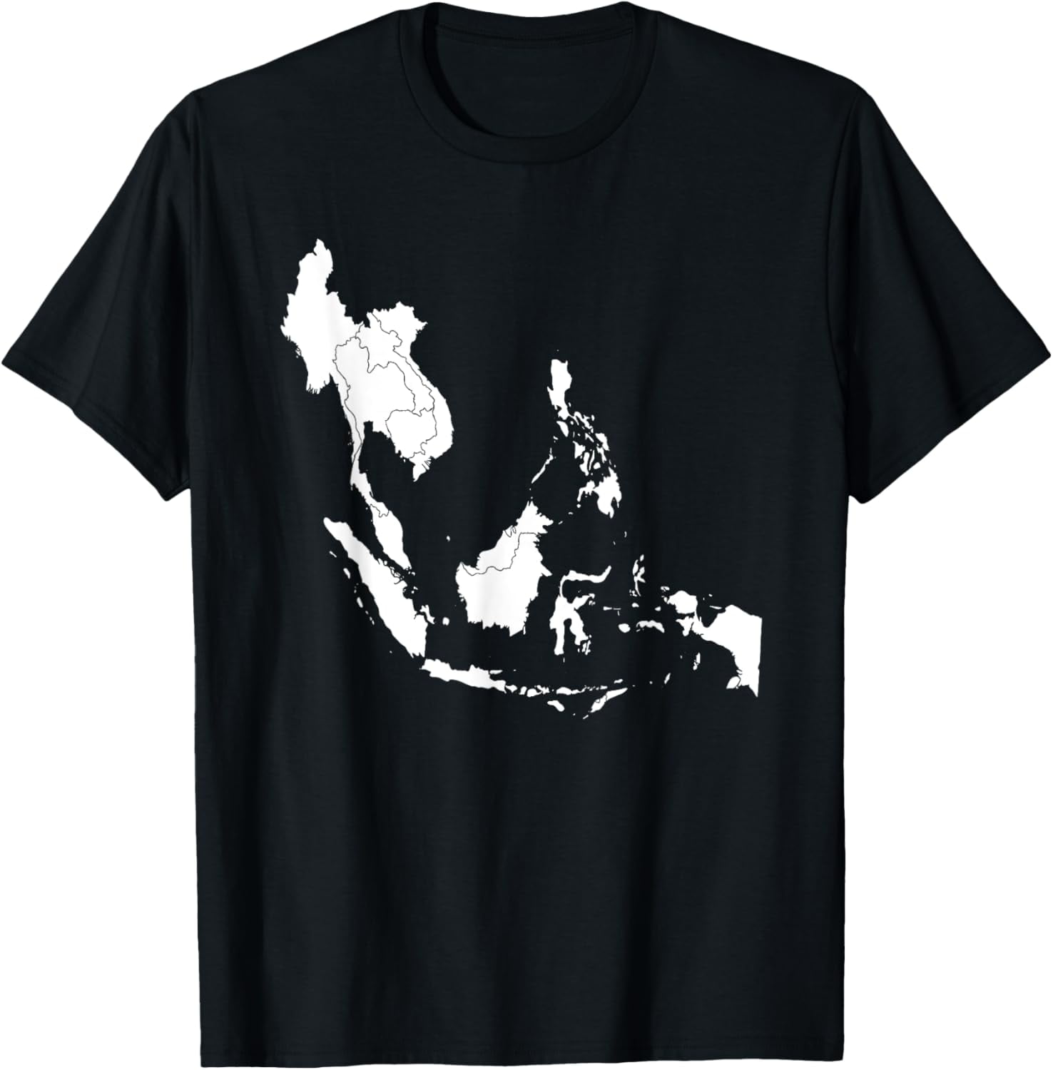 Southeast Asia T-Shirt Geography Map Asian Graphic Tee - Walmart.com