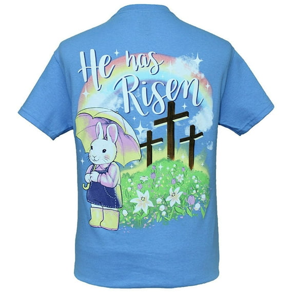 Southern Attitude Easter He Has Risen Bunny T-Shirt - Walmart.com