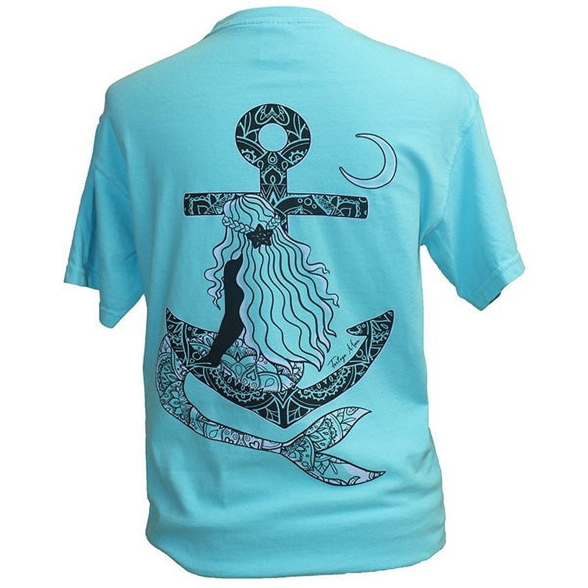 Southern Attitude Tortuga Moon Mermaid Anchor T-Shirt - Walmart.com