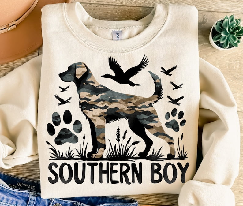 Southern Boy Png, Sublimation Design, Hunting Dog Png, Camouflage Png ...
