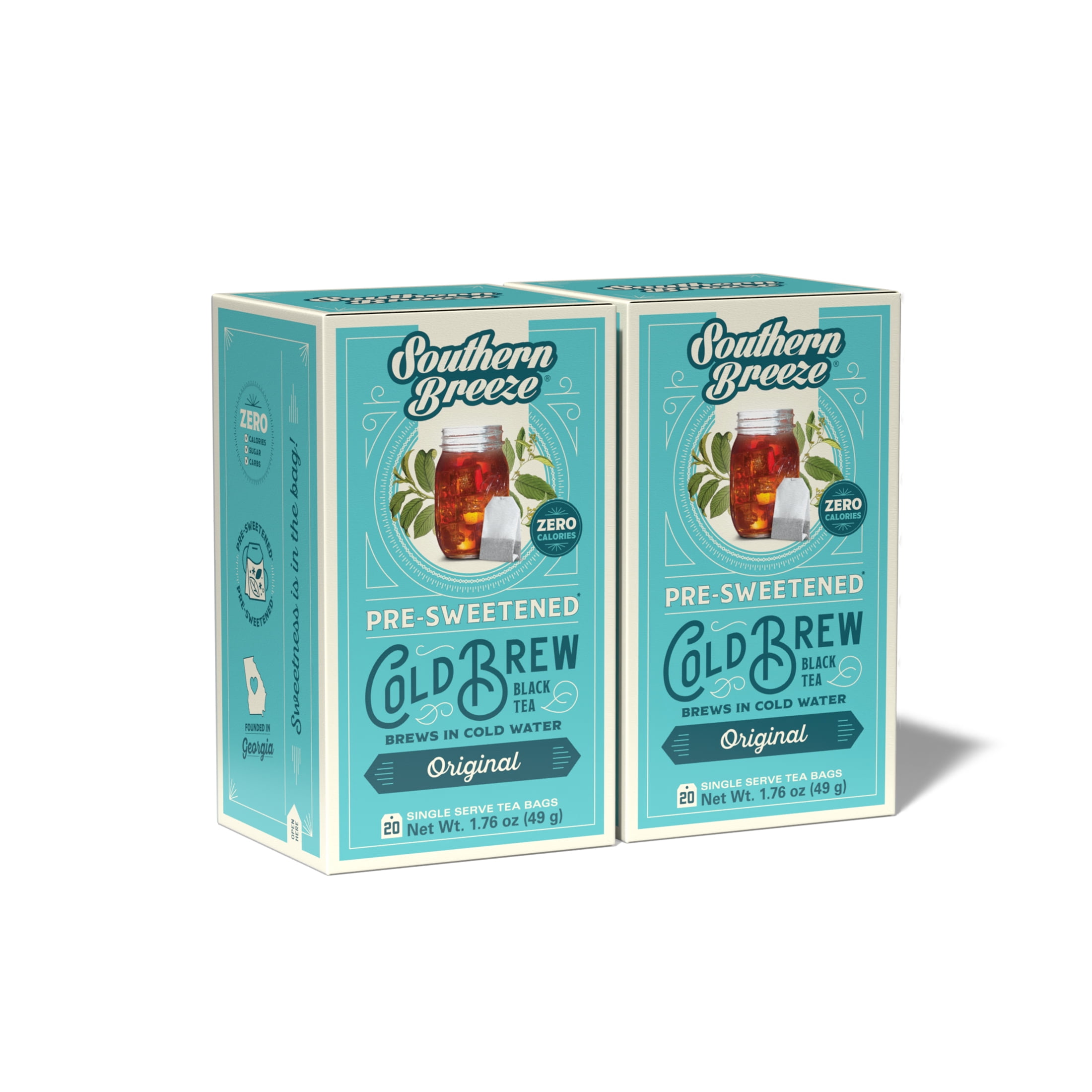Southern Breeze Cold Brew Sweet Tea, Black Tea, 40 Tea Bags - Walmart.com
