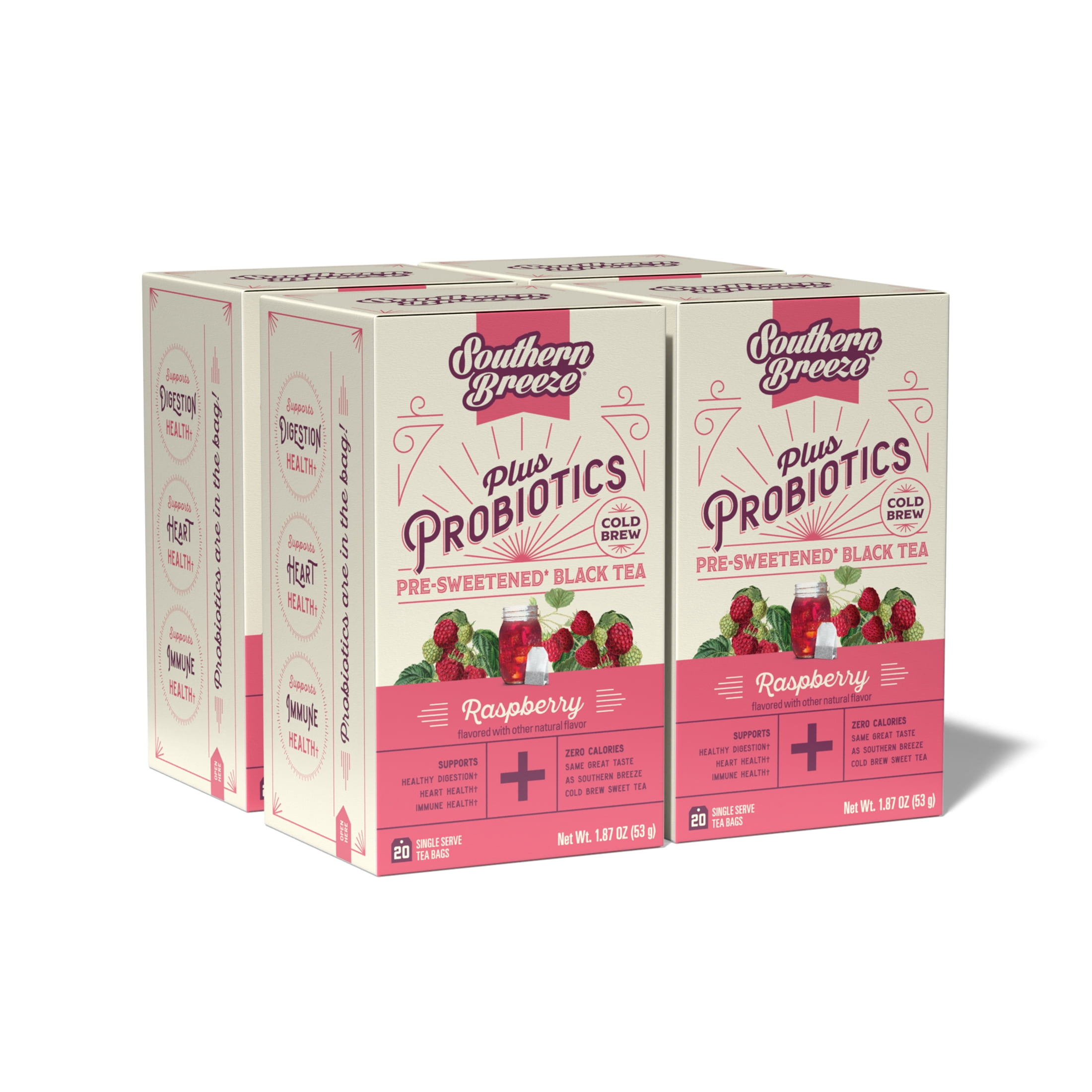 Southern Breeze Cold Brew Sweet Tea Plus Probiotics Raspberry Iced Tea ...