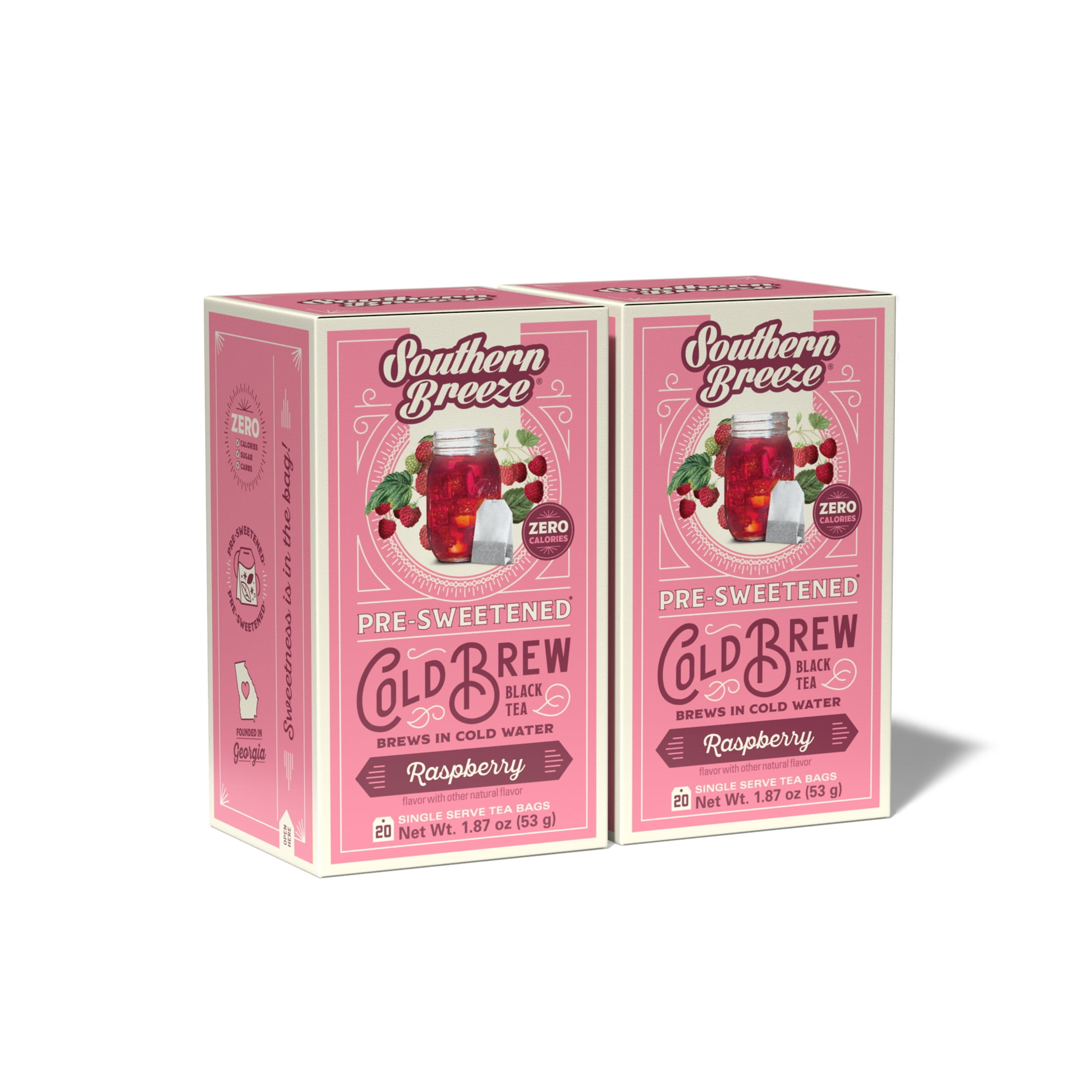 Southern Breeze Cold Brew Sweet Tea Raspberry Iced Tea with Black Tea ...
