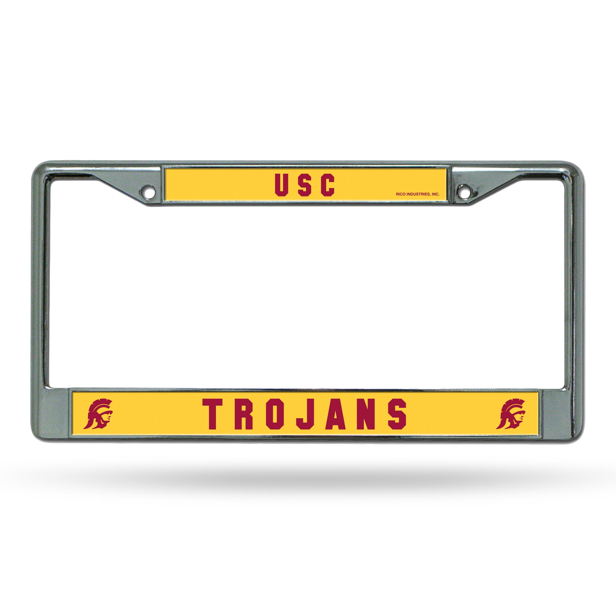 Southern Cal USC Trojans Chrome Metal License Plate Frame - Walmart.com