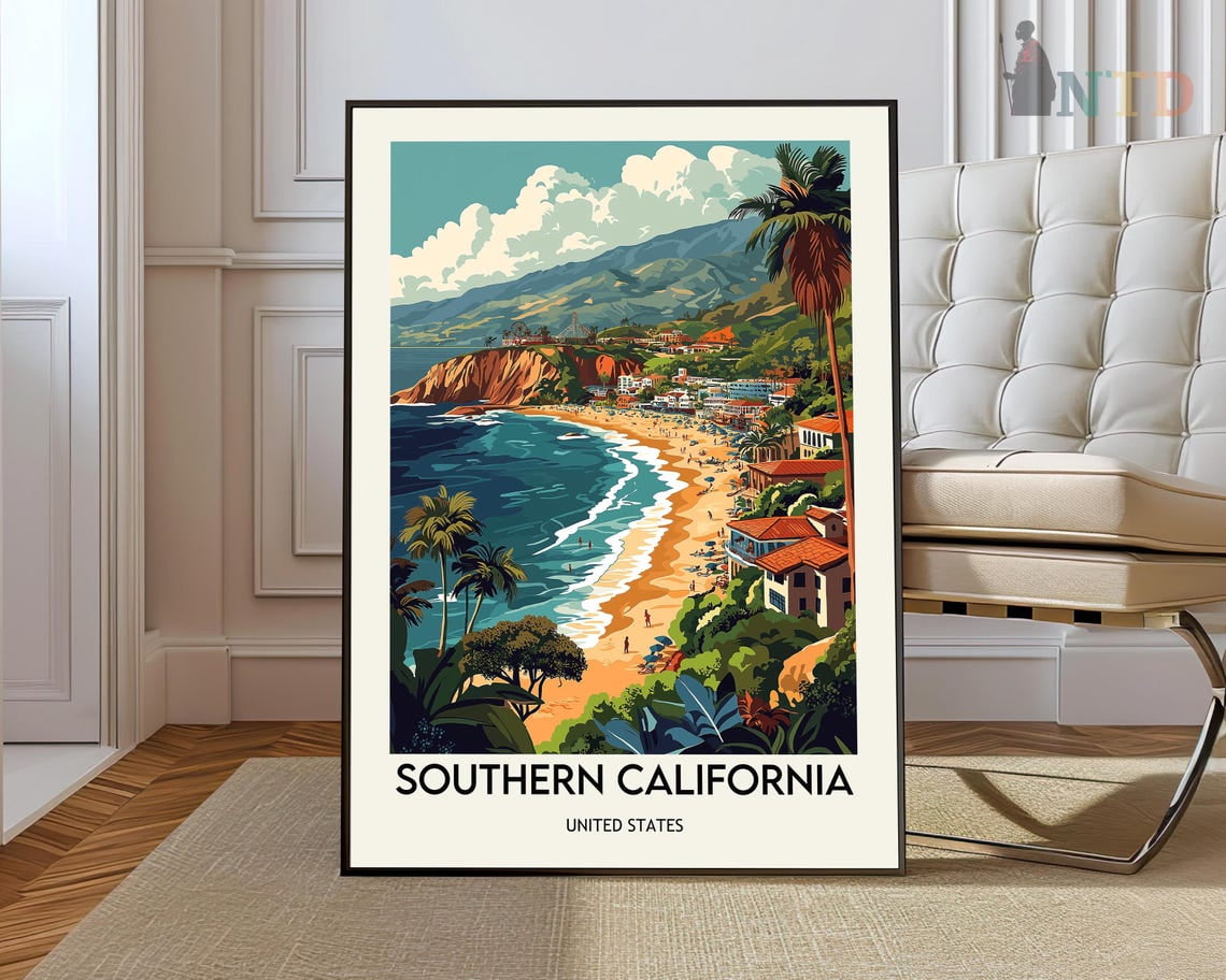 Southern California Poster, Southern Californiasouthern California ...