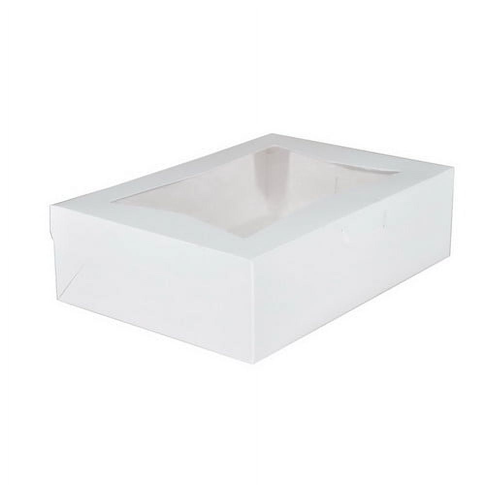 Southern Champion White Cake Box, 1/4 Sheet, Windowed, 14x10x4 inches ...