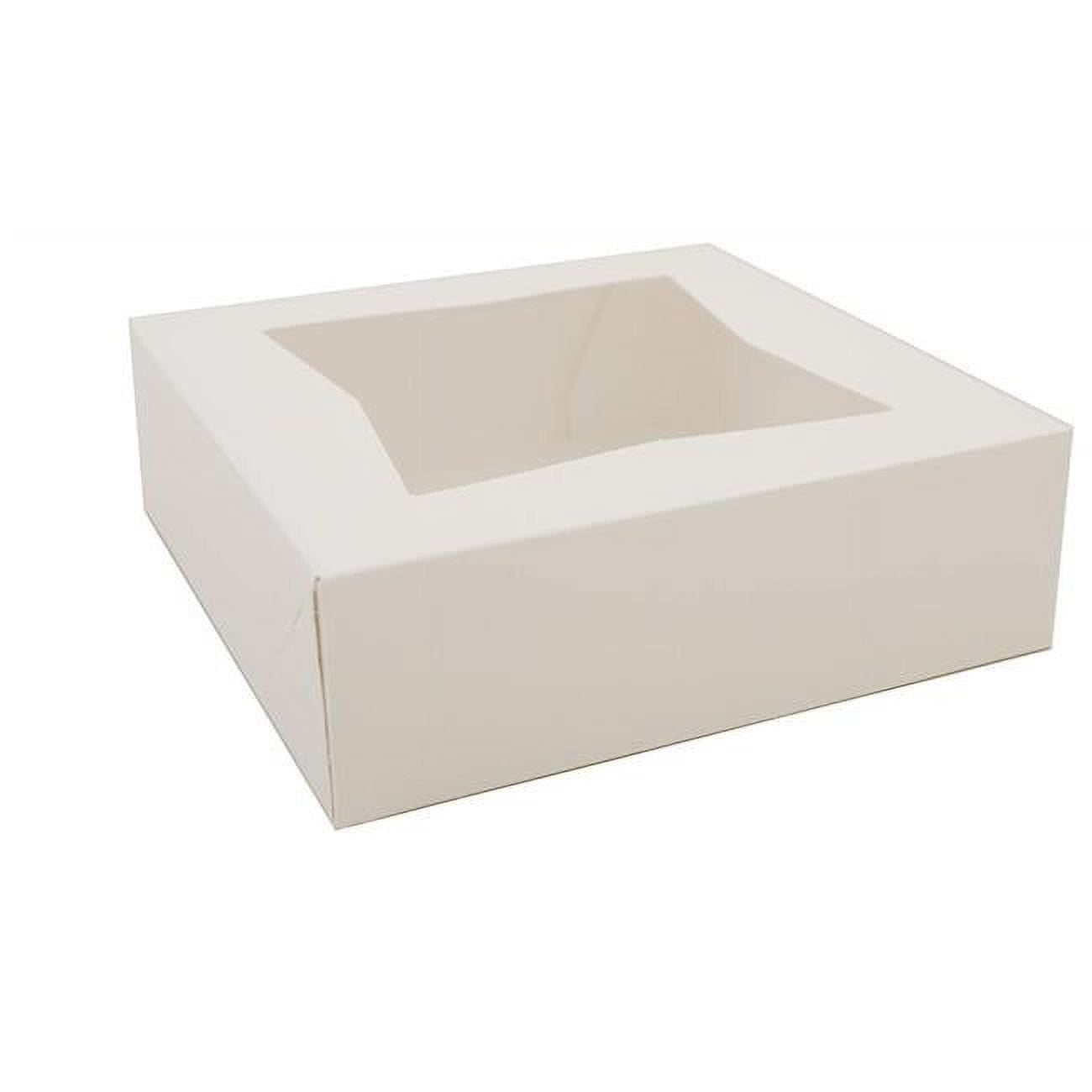 Southern Champion Tray 8x8x2.5 in. White Paperboard Bakery Box with ...