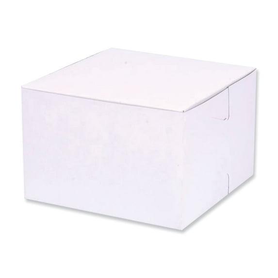 SCT 1509 6 in. x 6 in. x 4 in. Paper Standard Bakery Boxes - White (250 ...