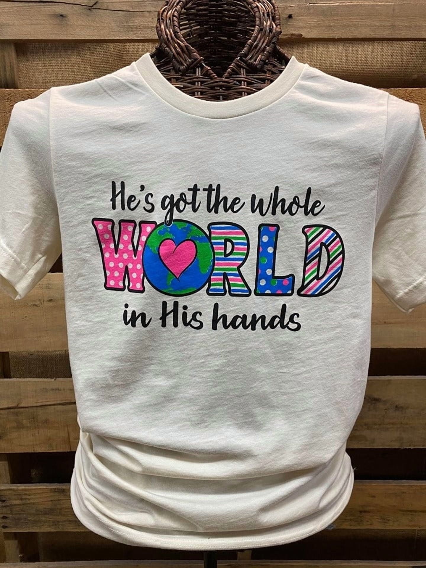 Southern Chics Apparel Hes Got the Whole World in His Hands Canvas T ...