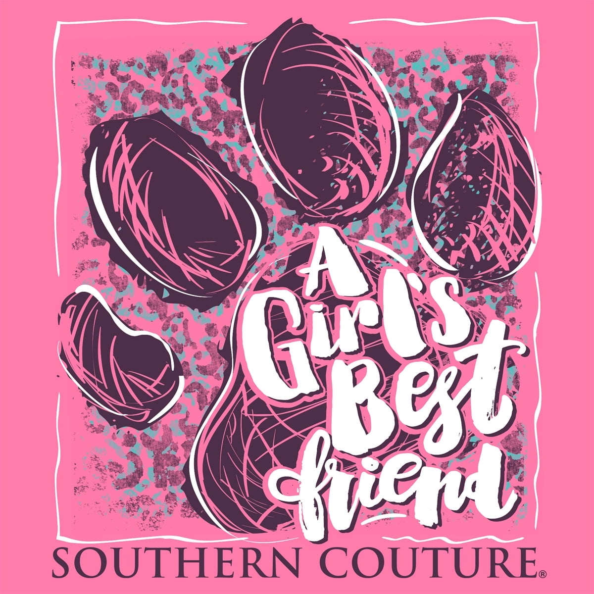 Southern Couture Classic A Girls Best Friend Paw T-Shirt - Walmart.com