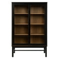 Southern Enterprises 60.25" Black and Brown Modern Style Rectangular ...