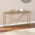 Southern Enterprises Afetell Modern Faux Marble 52" Console Table, Gold ...