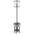 Southern Enterprises Round Base Hanging Iron Coat Rack with Umbrella ...