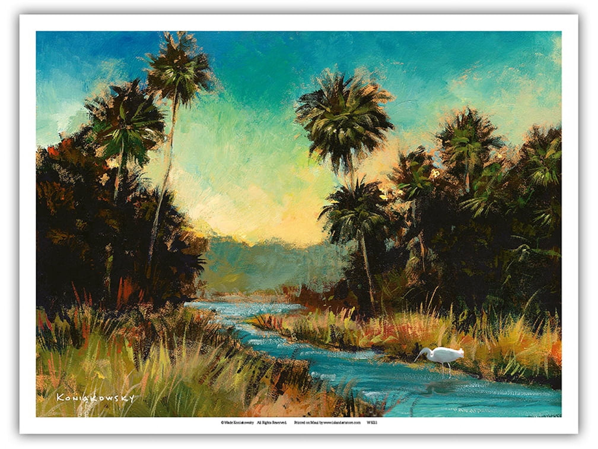 Southern Florida Everglades - From an Original Color Painting by Wade ...