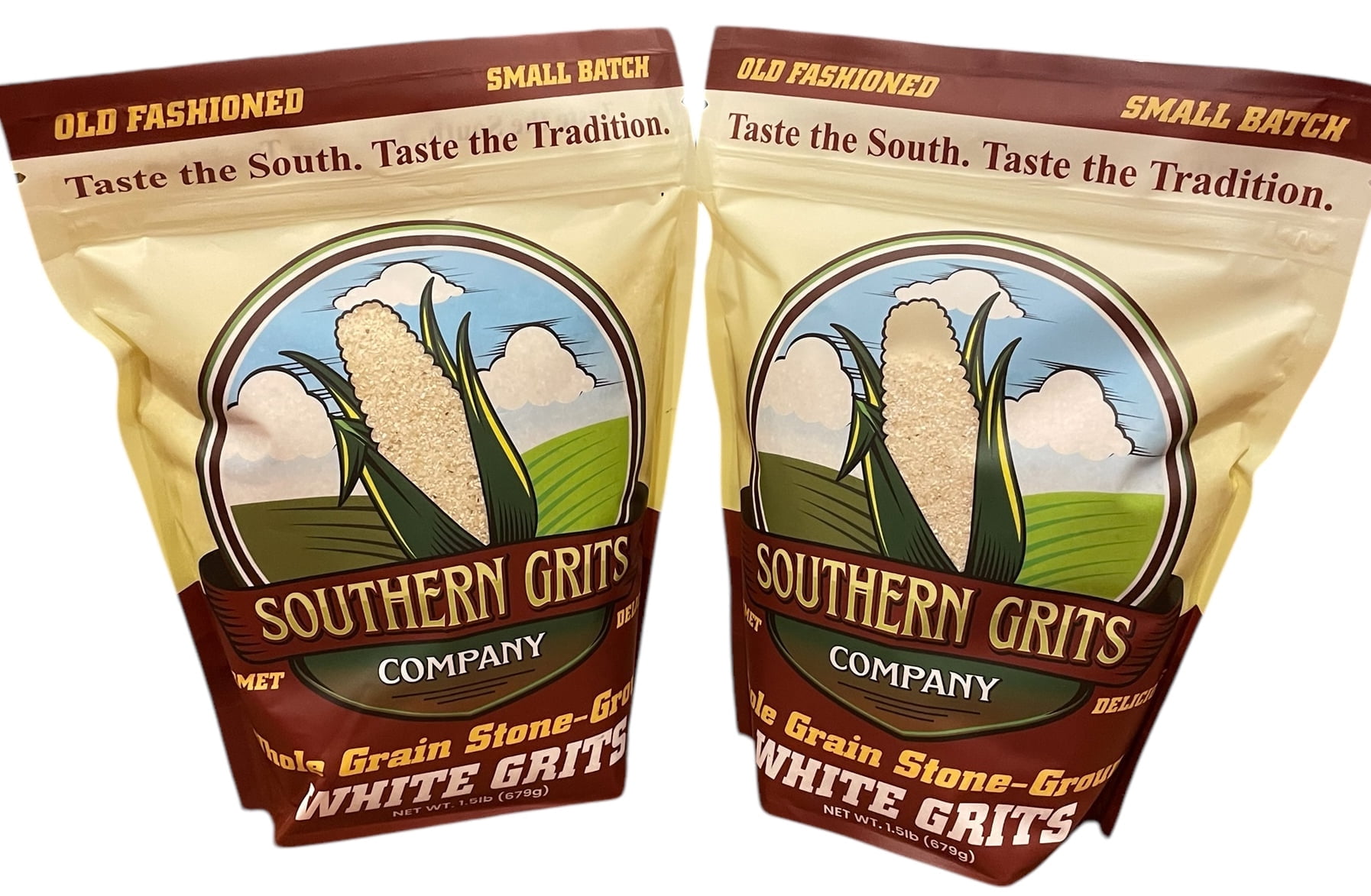 Southern Grits Company Stone Ground White Grits 2Pack of 1.5lbs Each ...