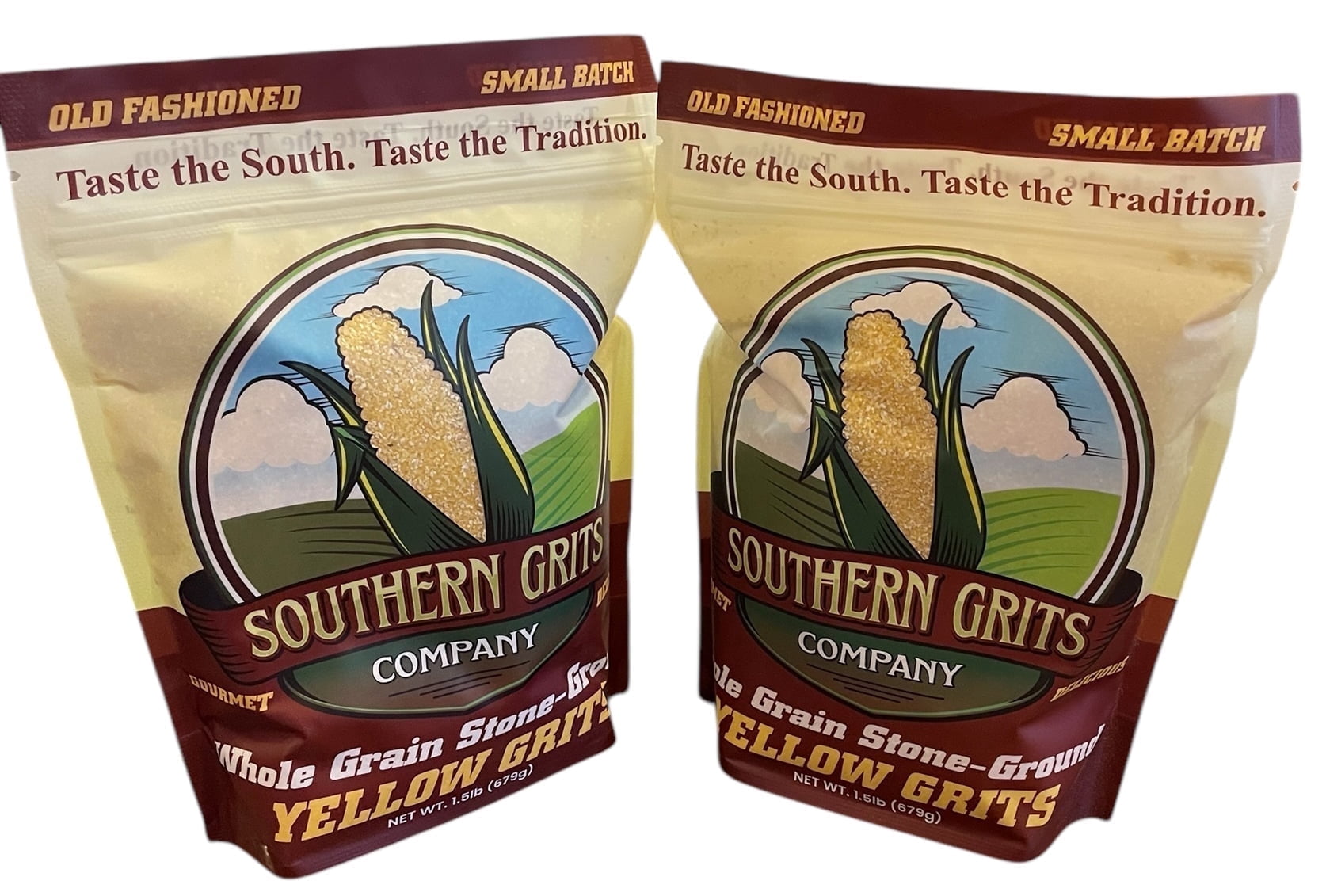 Southern Grits Company Stone Ground Yellow Grits 2 Pack 1.5lbs Each ...