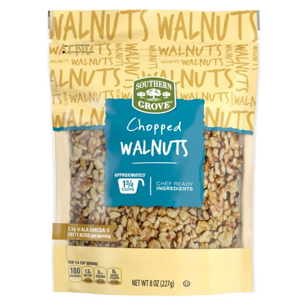 Southern Grove Chopped Walnuts, 8 oz - Walmart.com