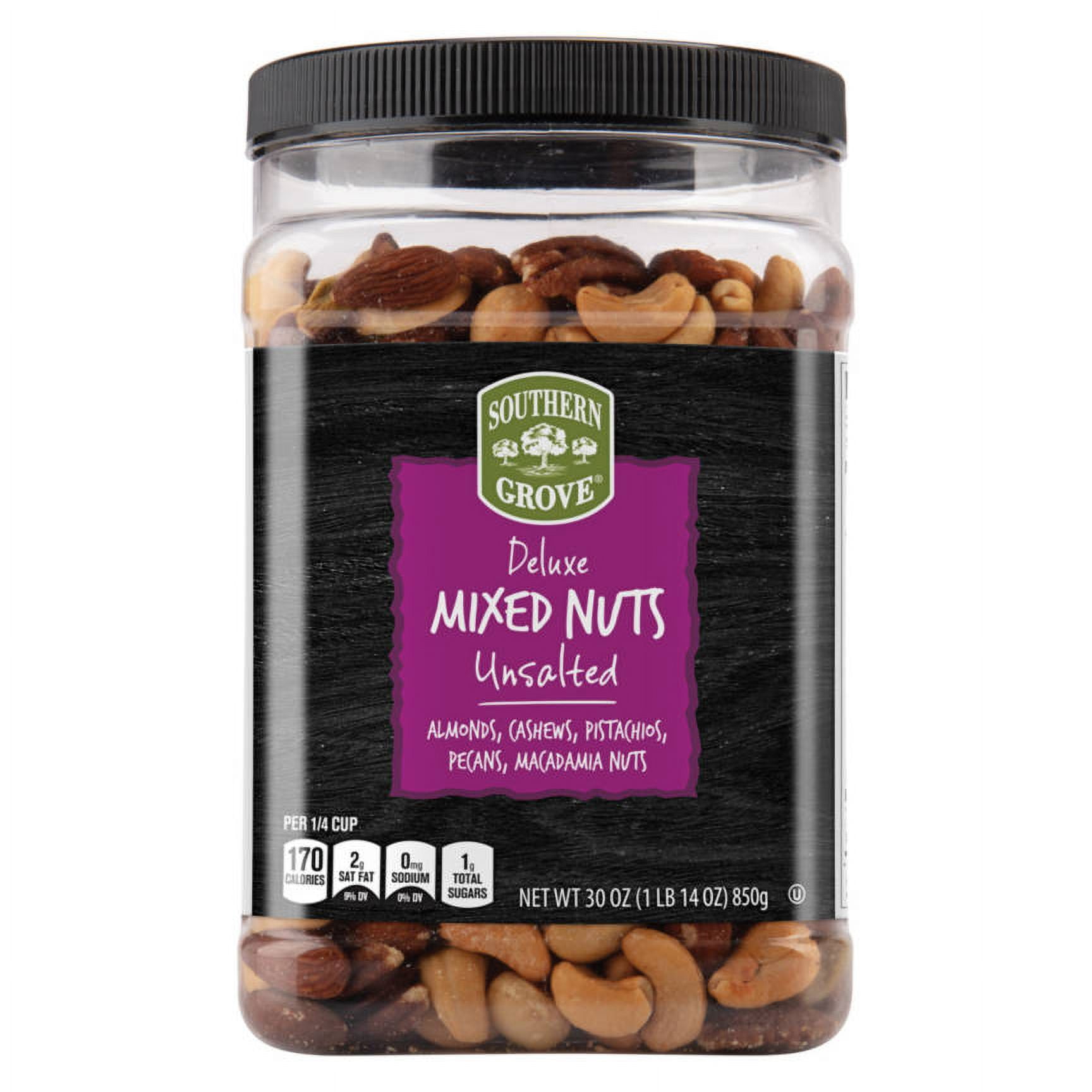 Southern Grove Deluxe Mixed Nuts Unsalted, 30 oz - Walmart.com