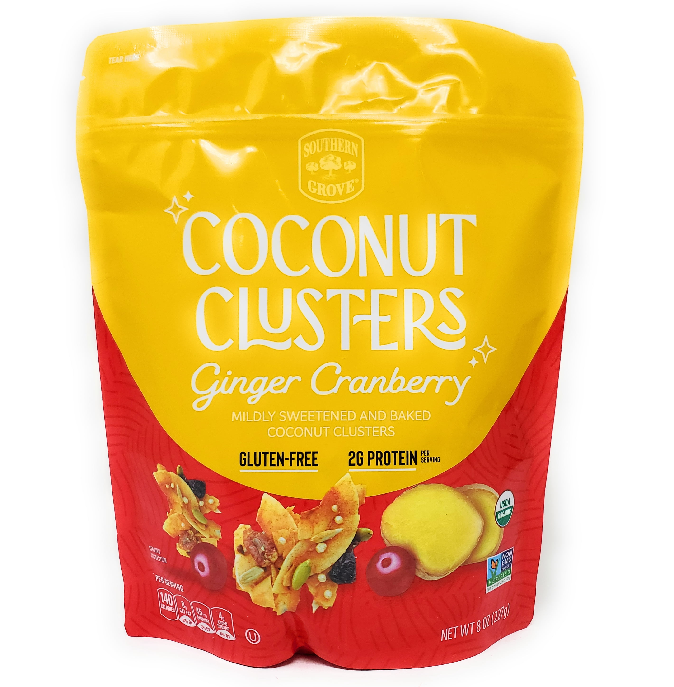 Southern Grove Ginger Cranberry Coconut Clusters Gluten-Free 8 oz ...