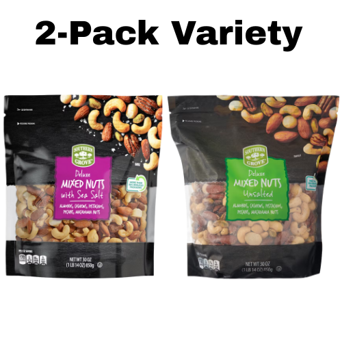 Southern Grove Mixed Nuts Variety 2-Pack 30 oz - Walmart.com