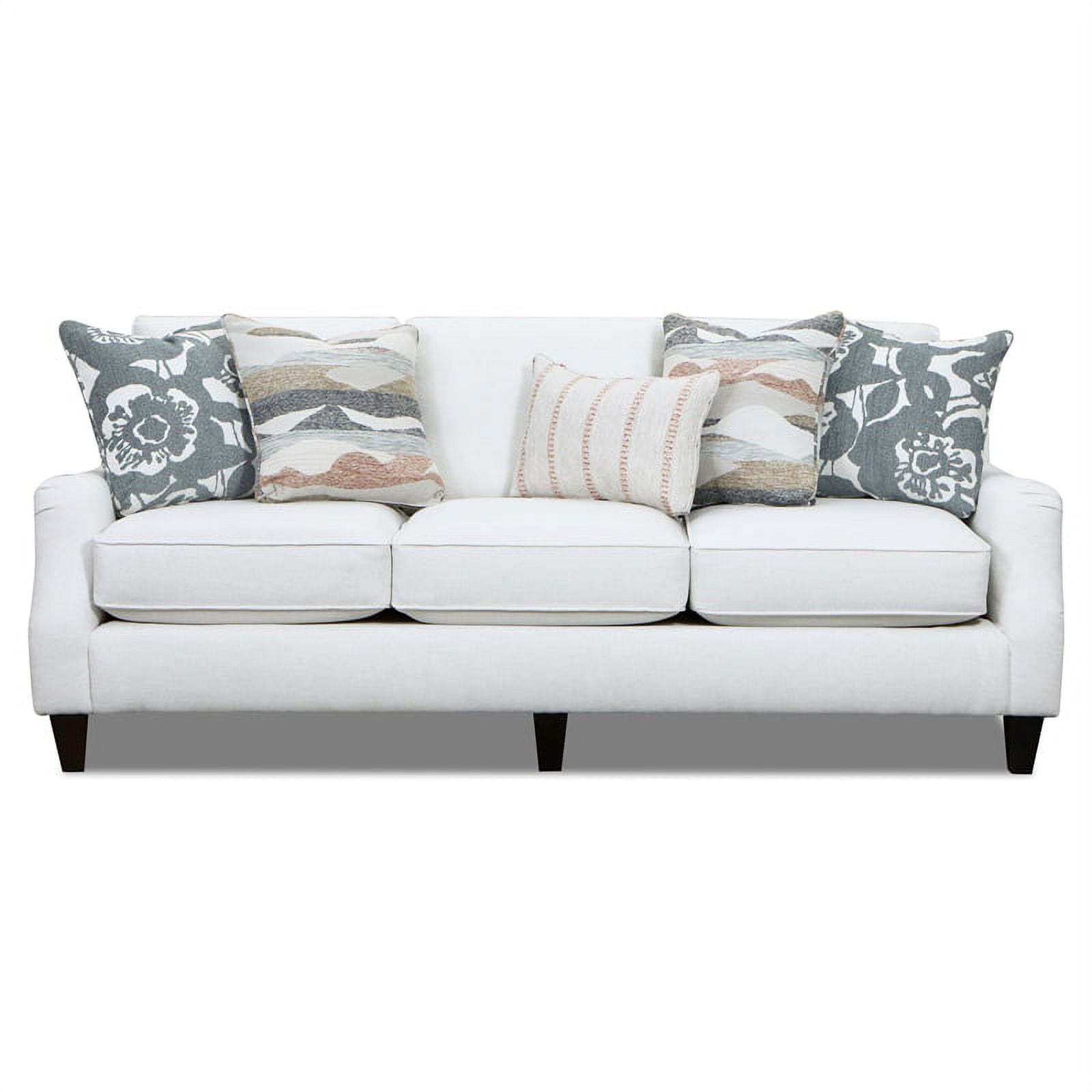 Southern Home Furnishings Missionary Salt Polypropylene Sofa in White ...