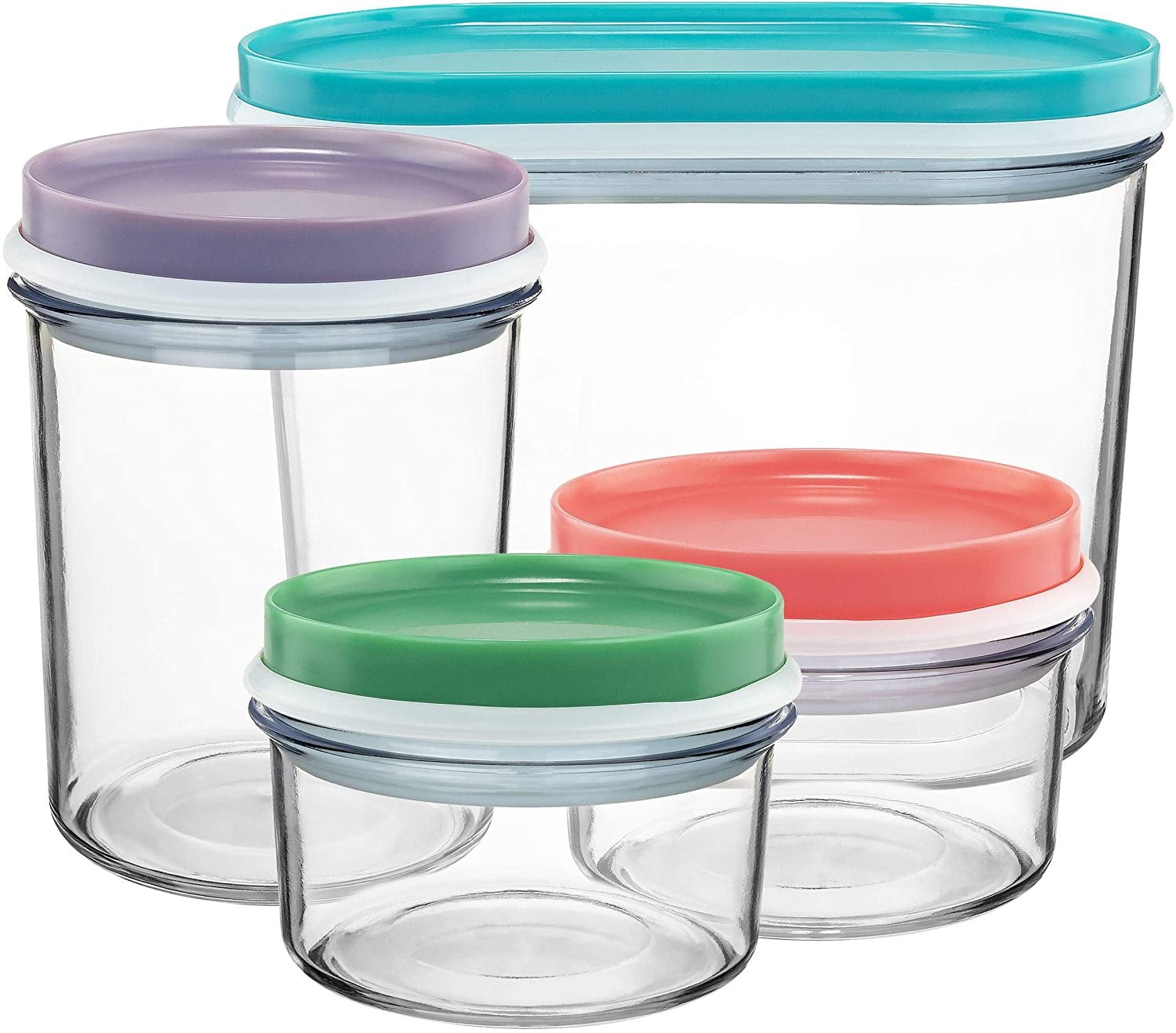 Southern Homewares Stackable Food Storage Containers Set – 4 Plastic ...