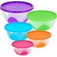 Southern Homewares Large & Small Plastic Food Bowls with Lids ...