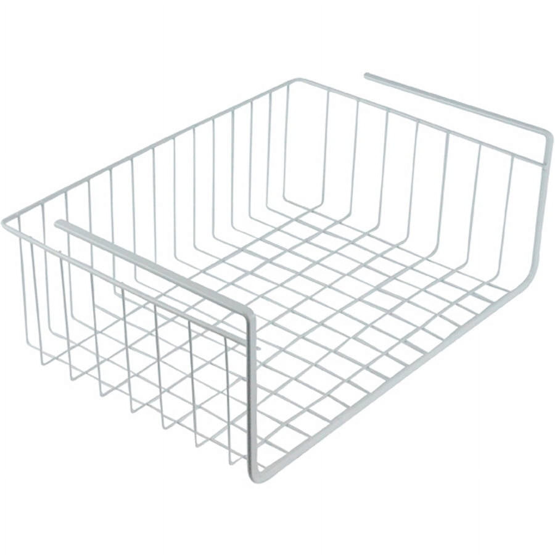 Southern Homewares White Wire Under Shelf Storage Organization Basket ...