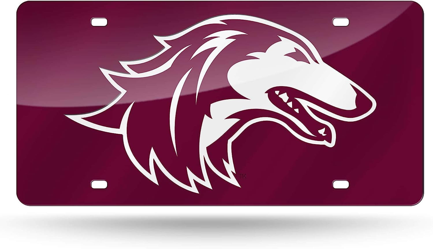 Southern Illinois NCAA Salukis Maroon Mirror Look Acrylic License Plate ...