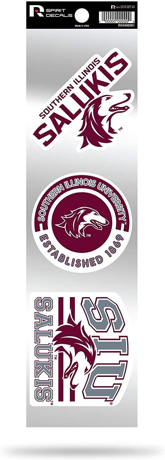 Southern Illinois Salukis SIU Triple Retro Throwback Spirit Decals Flat ...