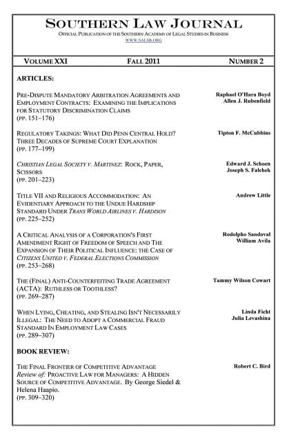 Southern Law Journal, Fall 2011 (Paperback) - Walmart.com