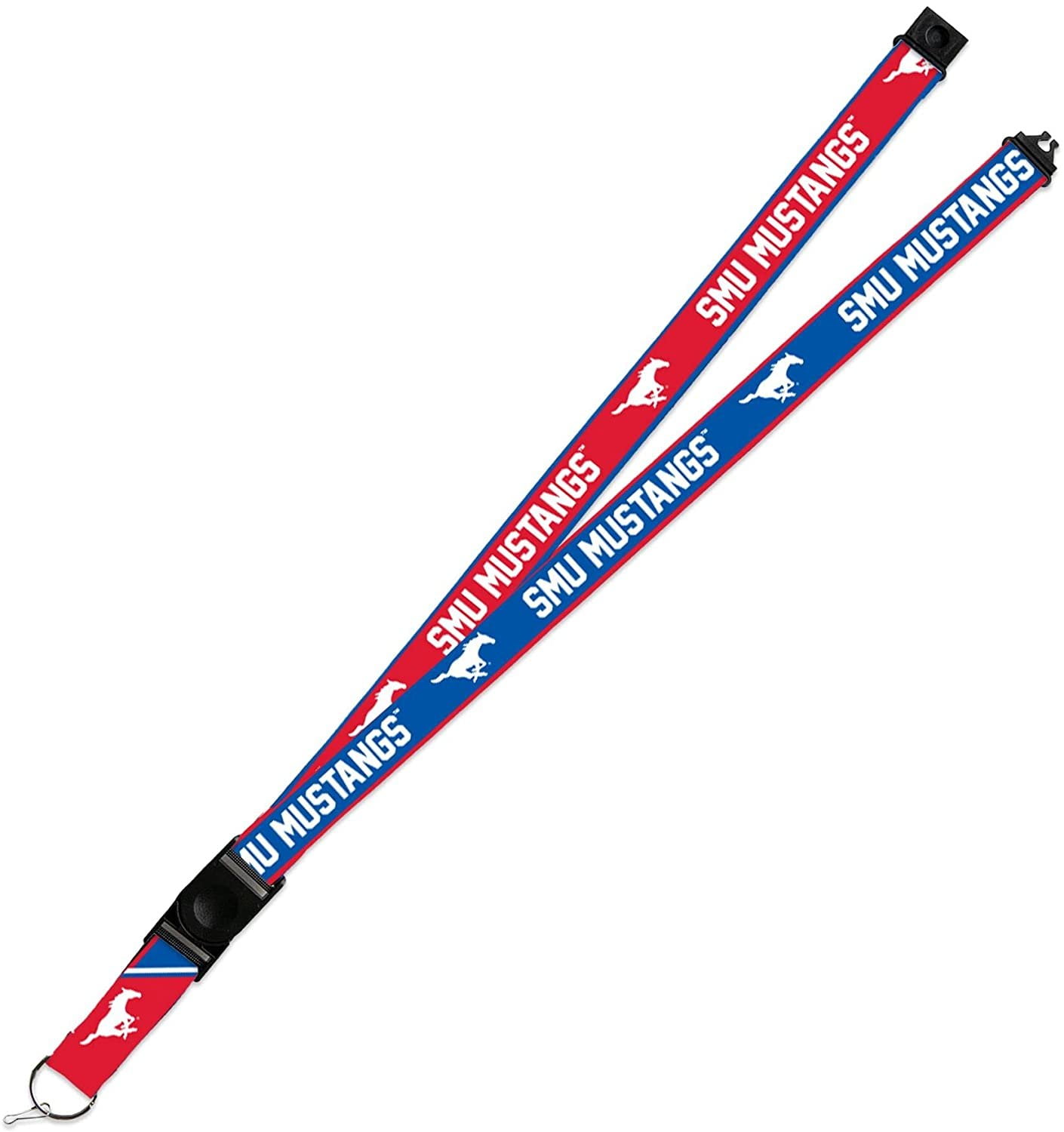 Southern Methodist Mustangs SMU Lanyard Keychain 2-sided Breakaway Clip ...