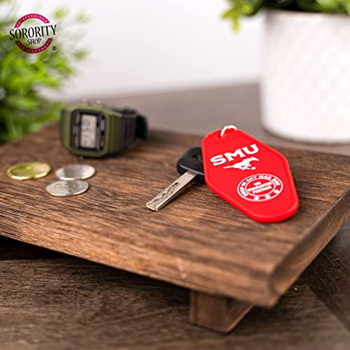 Southern Methodist University Keychain - Vintage Motel Keychain Design ...