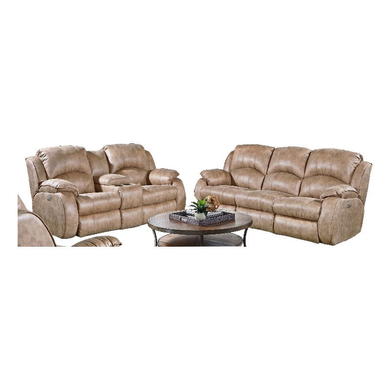 Southern Motion Cagney Fabric Power Double Reclining Sofa and Loveseat ...