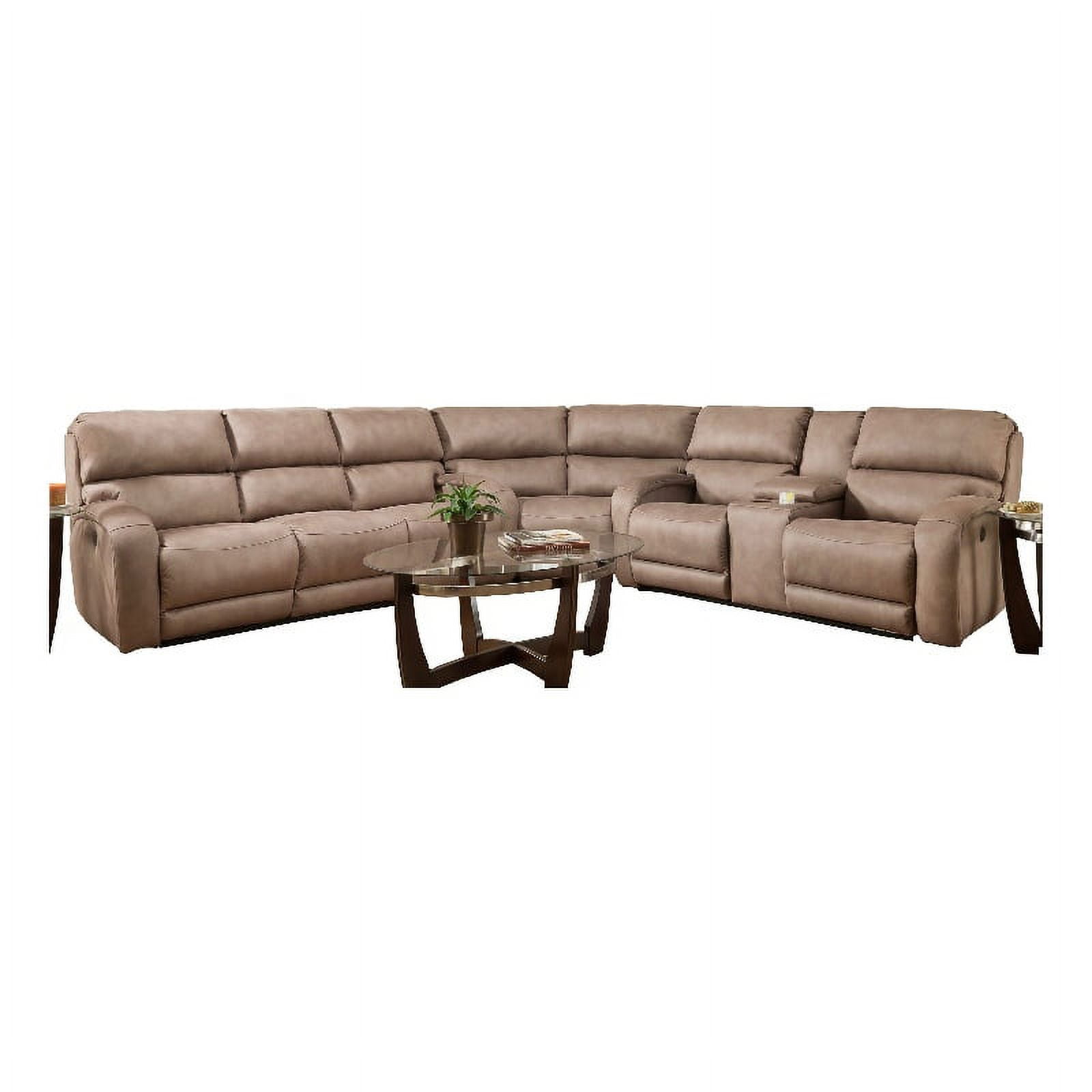 Southern Motion Fandango Microfiber Manual Reclining Sectional Sofa in ...