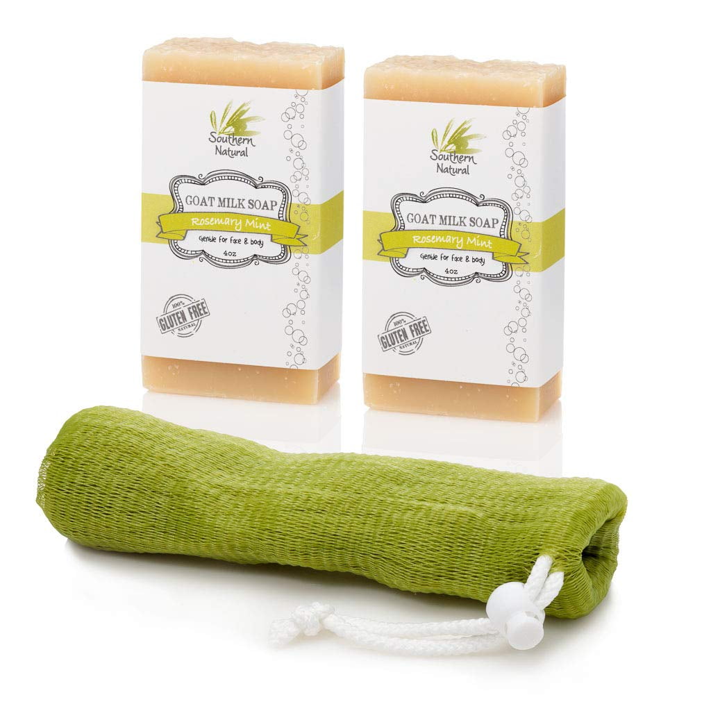 Southern Natural Goat Milk MMF7 Soap Bar - 2 Pack Rosemary Mint ...
