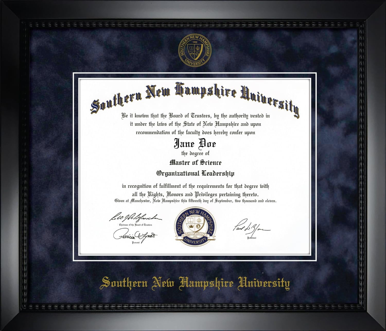 Southern New Hampshire University SNHU Diploma Frame - Officially ...