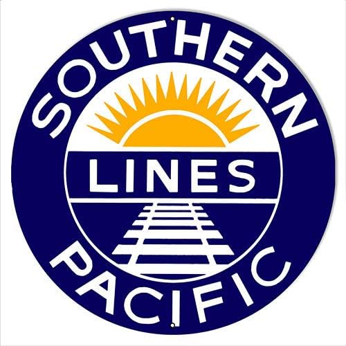 Southern Pacific Reproduction Railroad Metal Sign 14x14 Round - Walmart.com