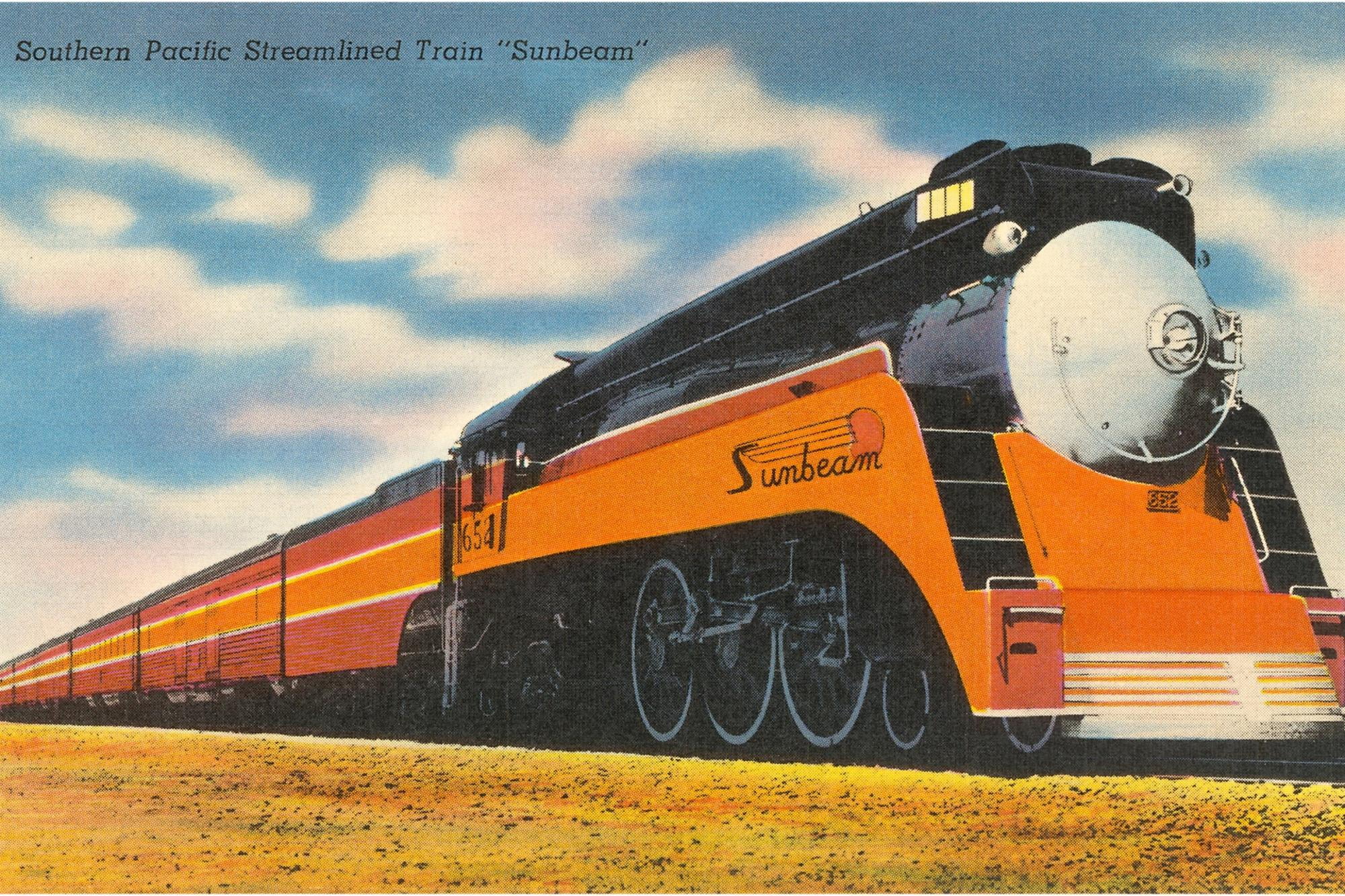 Art.com Southern Pacific Streamlined Train, Sunbeam Art Print, 18" x 12 ...