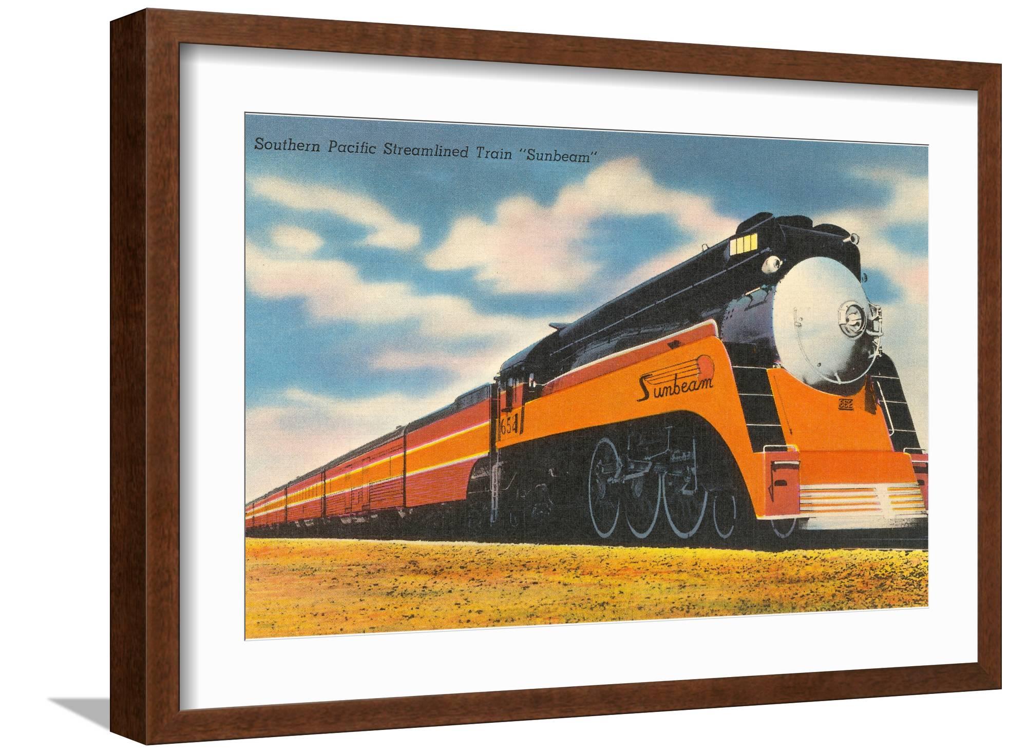 Art.com Southern Pacific Streamlined Train, Sunbeam Art Print, Brown ...
