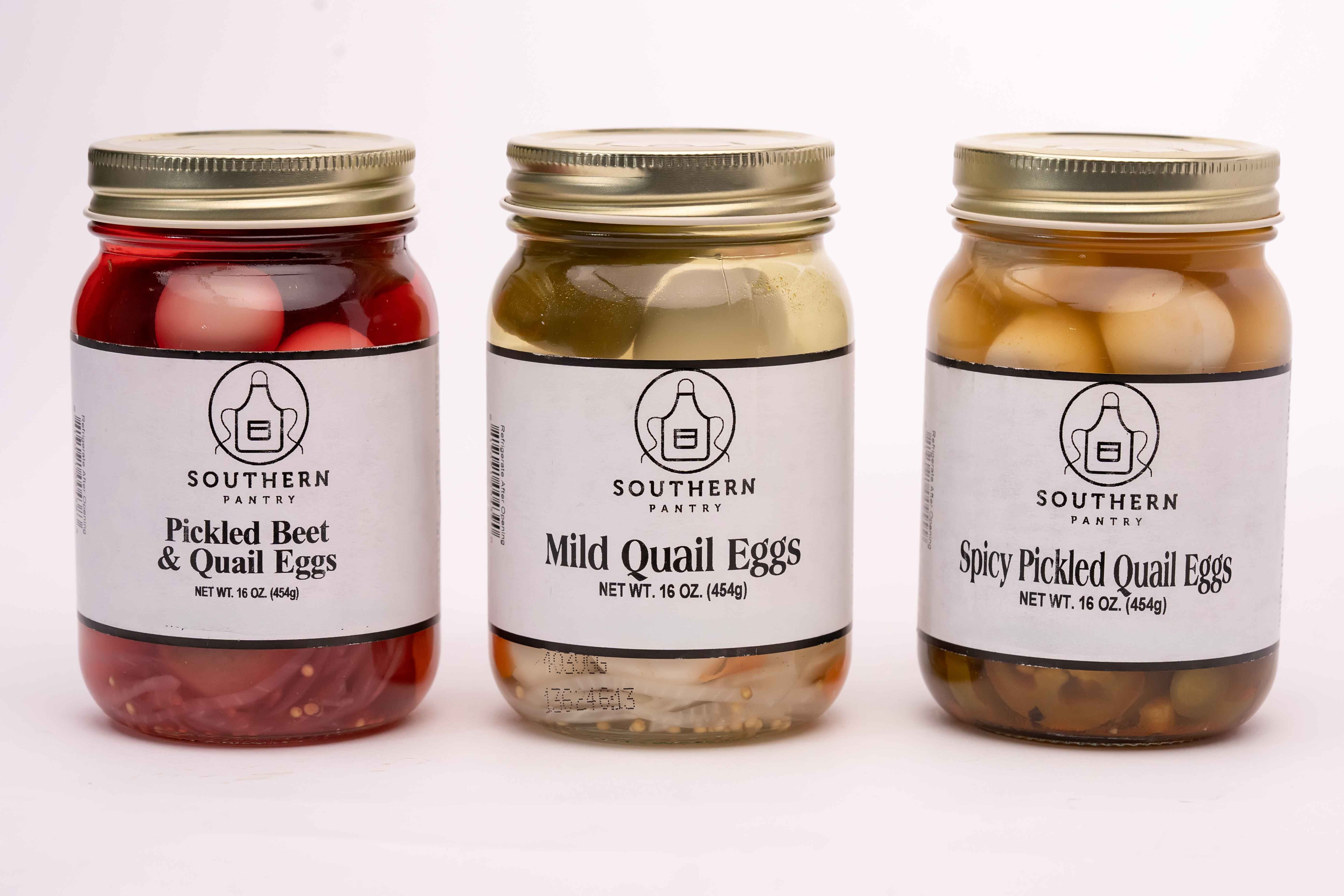 Southern Pantry Pickled Quail Eggs – 3-Pack Pickled Eggs Variety Pack ...