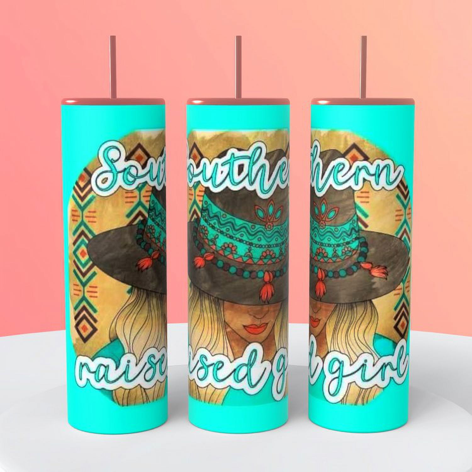Southern Raised Girl 20 ounce insulated tumbler coffee cup hot cold ...