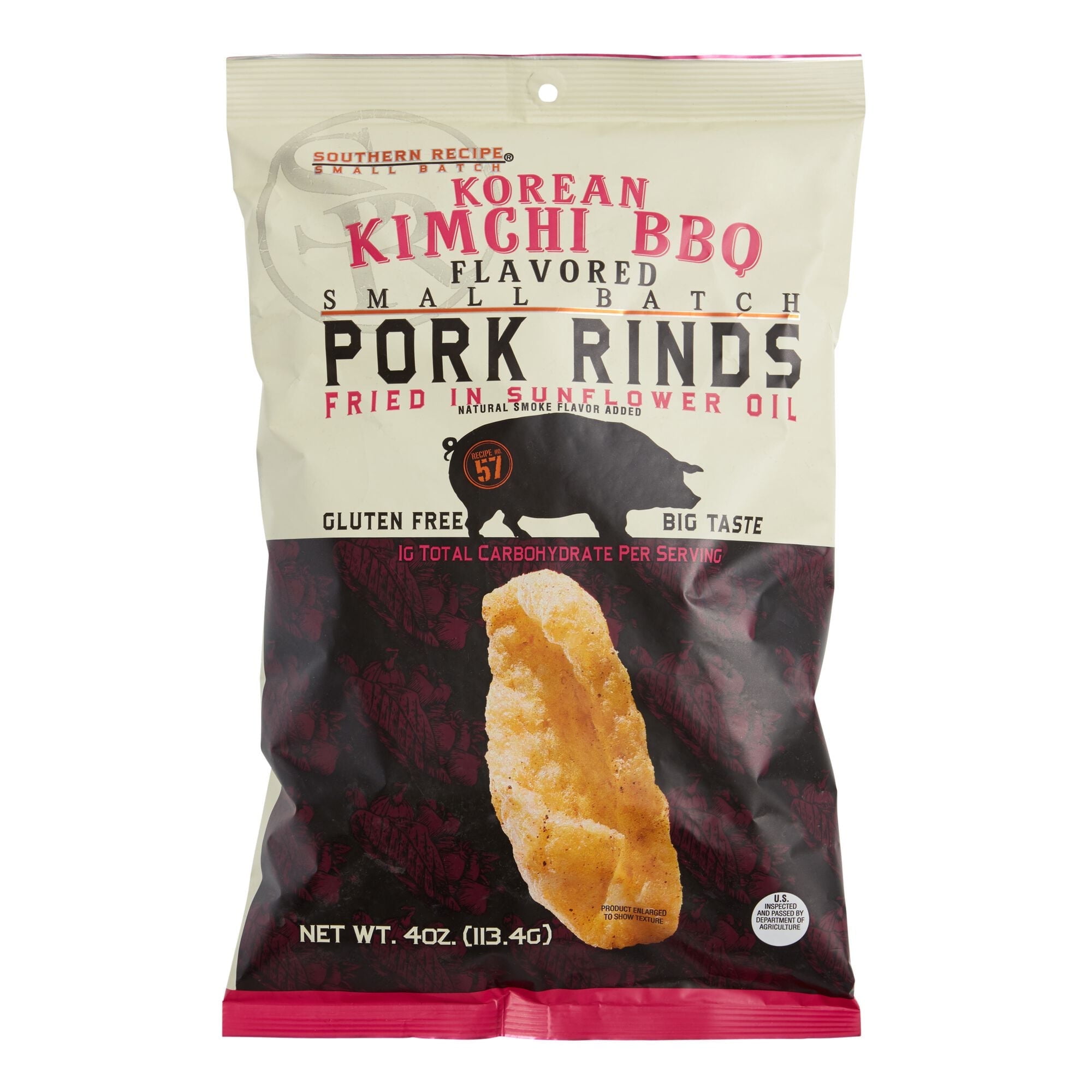Southern Recipe Korean Kimchi BBQ Pork Rinds 4 oz. 2 ea Pack of 4 ...