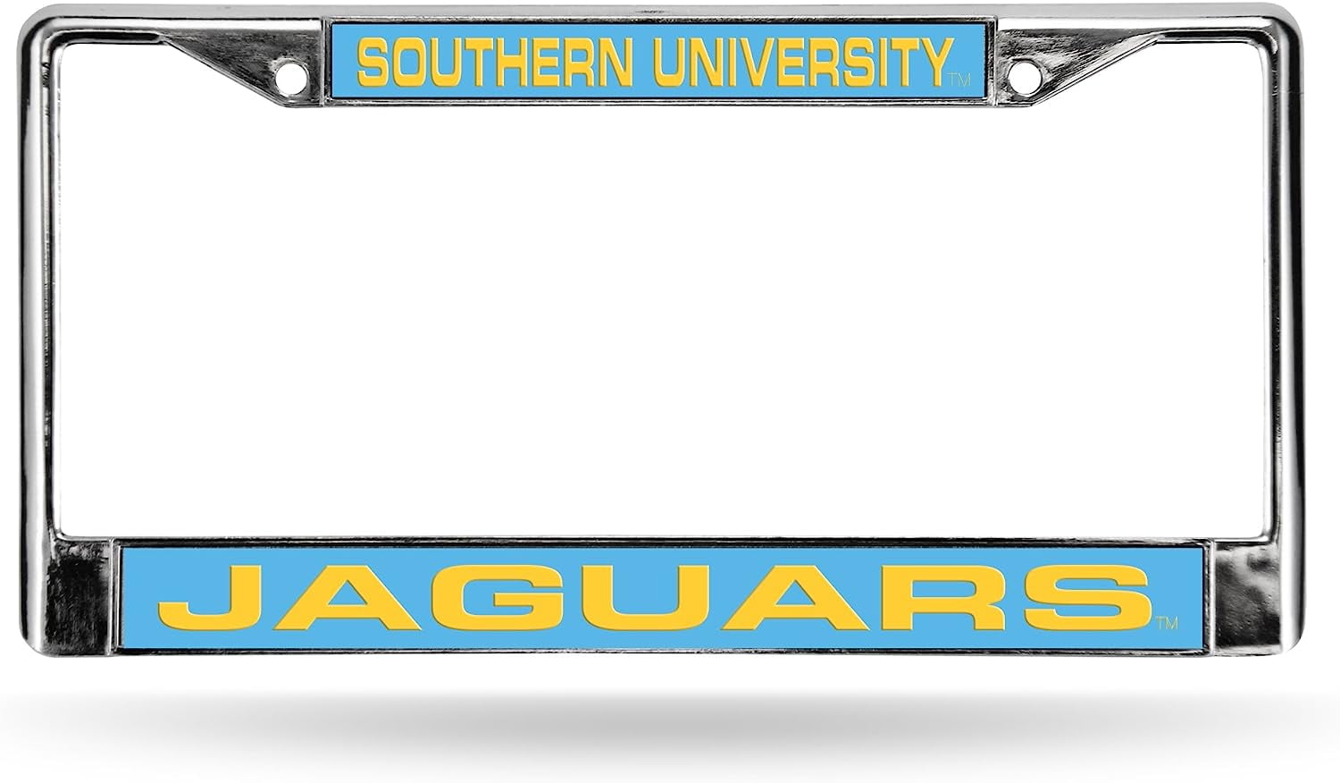 Southern University Jaguars Chrome Metal Laser Cut License Plate Frame ...