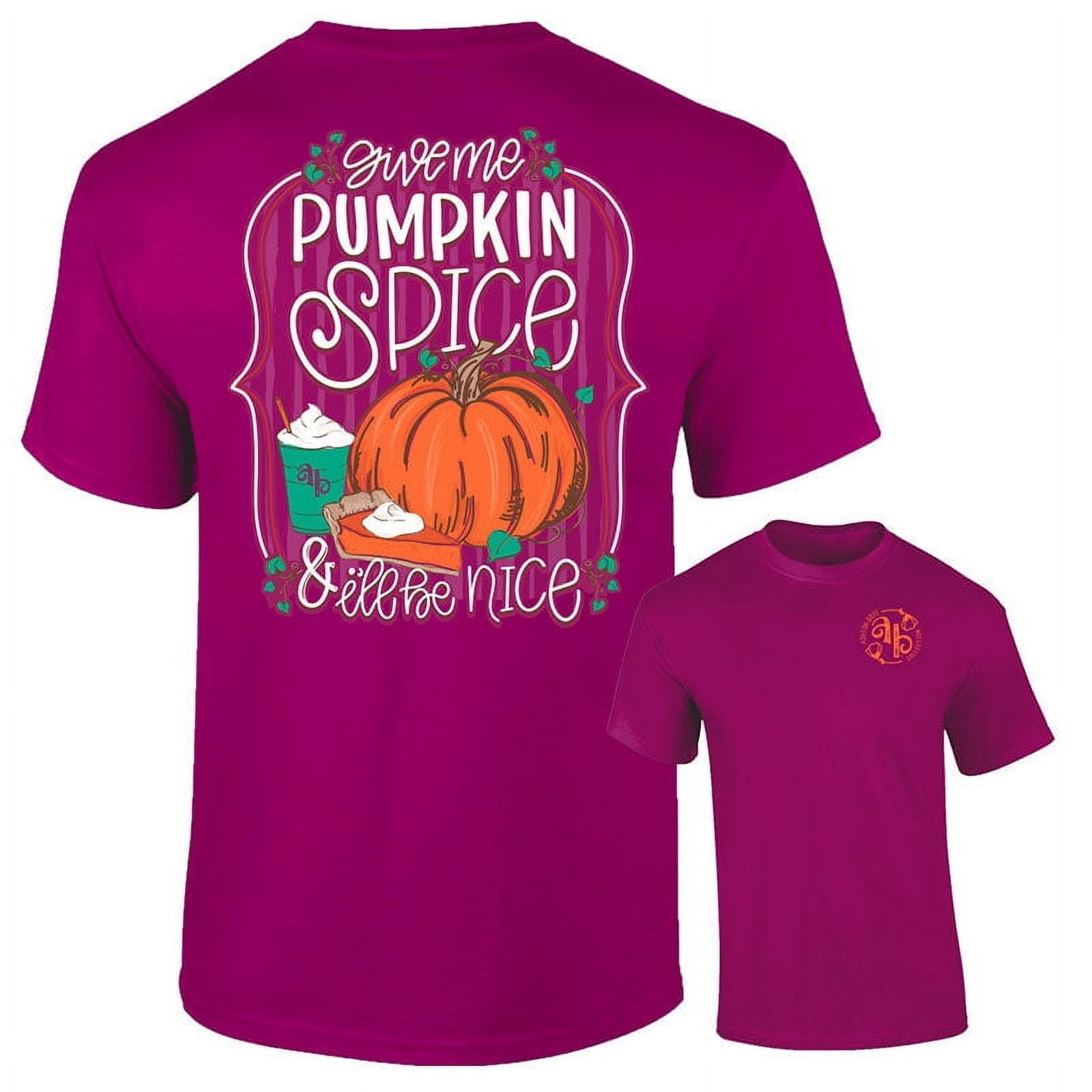 Southernology Ashton Brye Pumpkin Spice Fall T-Shirt - Walmart.com