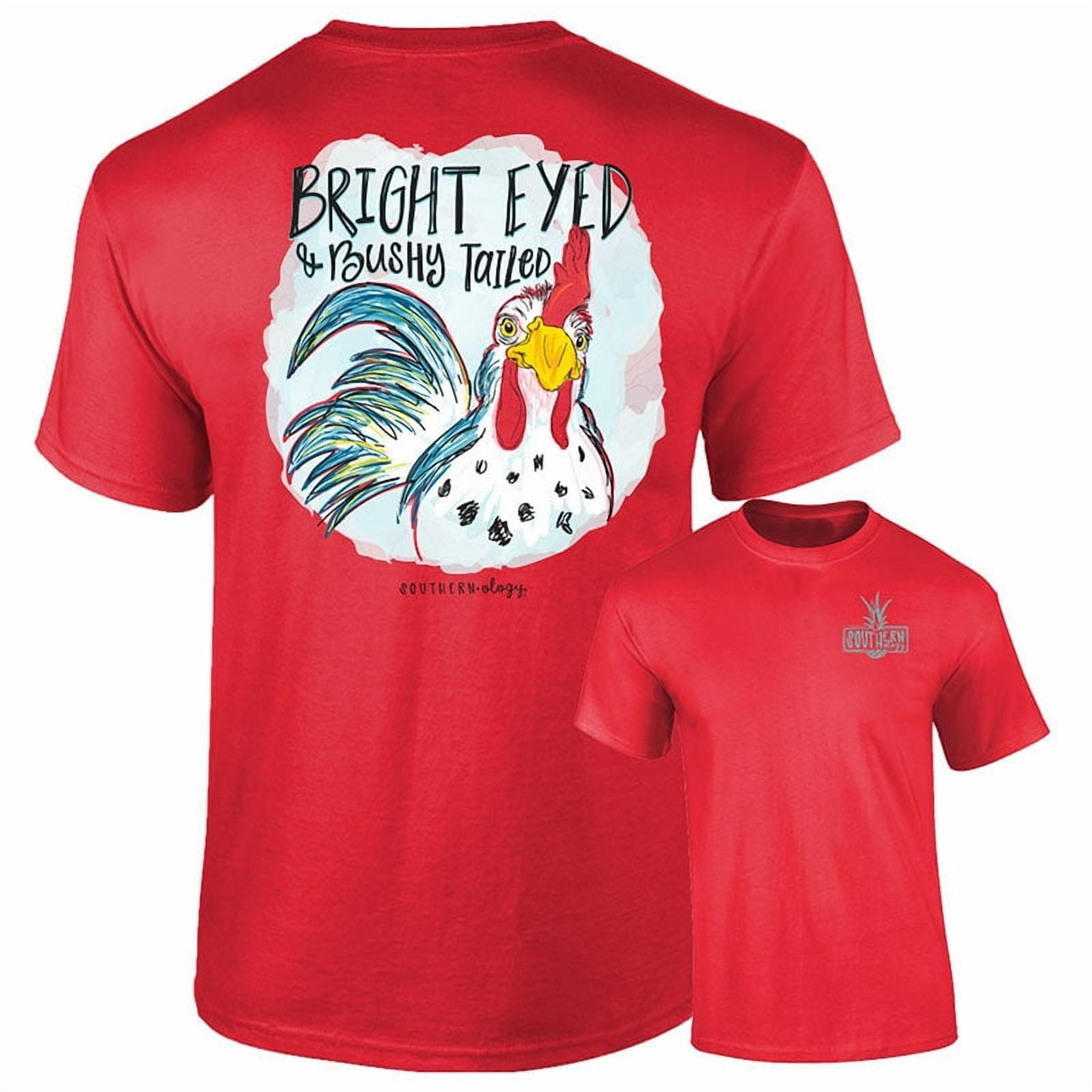 Southernology Bright Eyed Bushy Tailed Rooster T-Shirt - Walmart.com