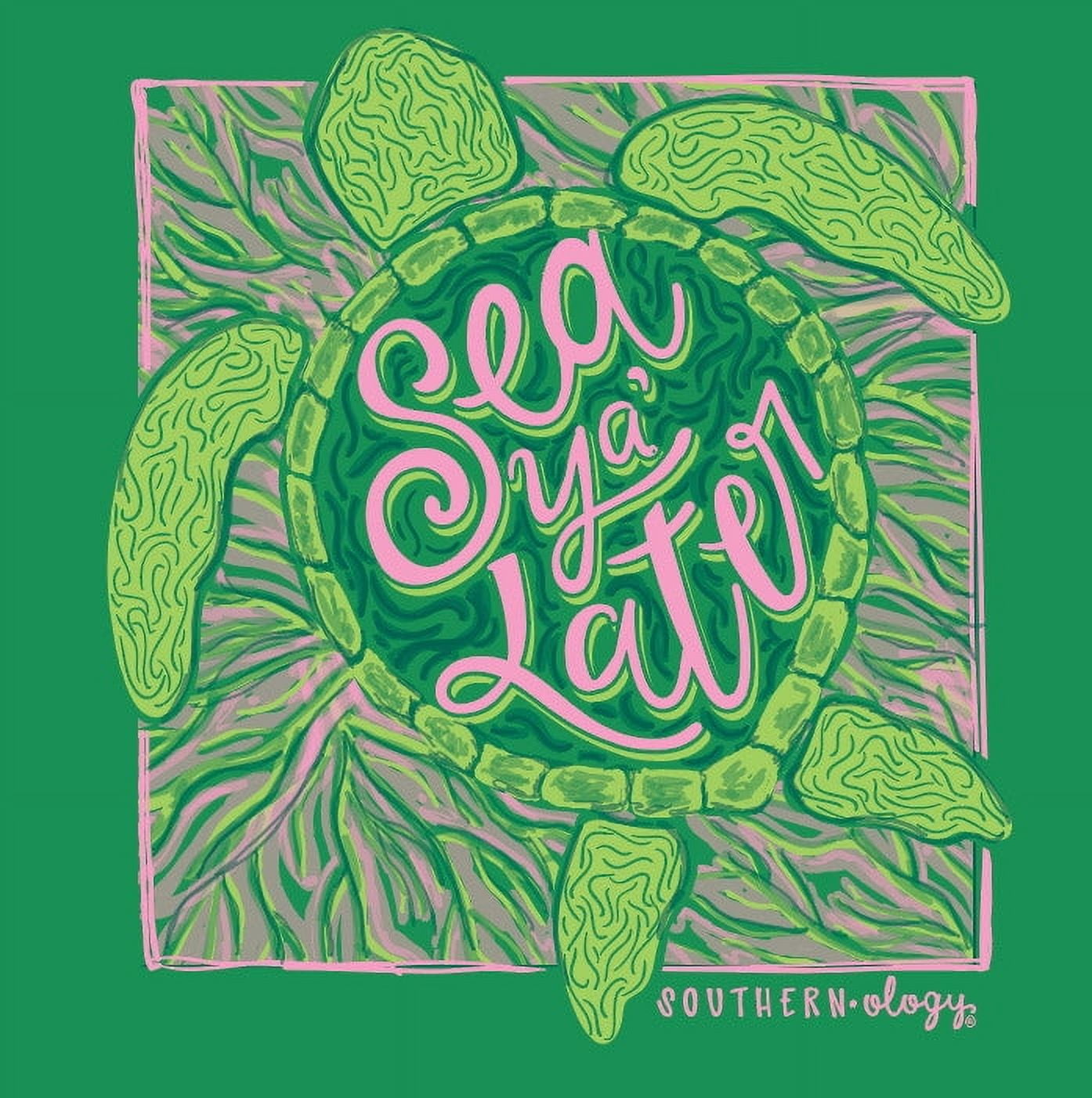 Southernology Sea Ya Later Turtle T-Shirt - Walmart.com