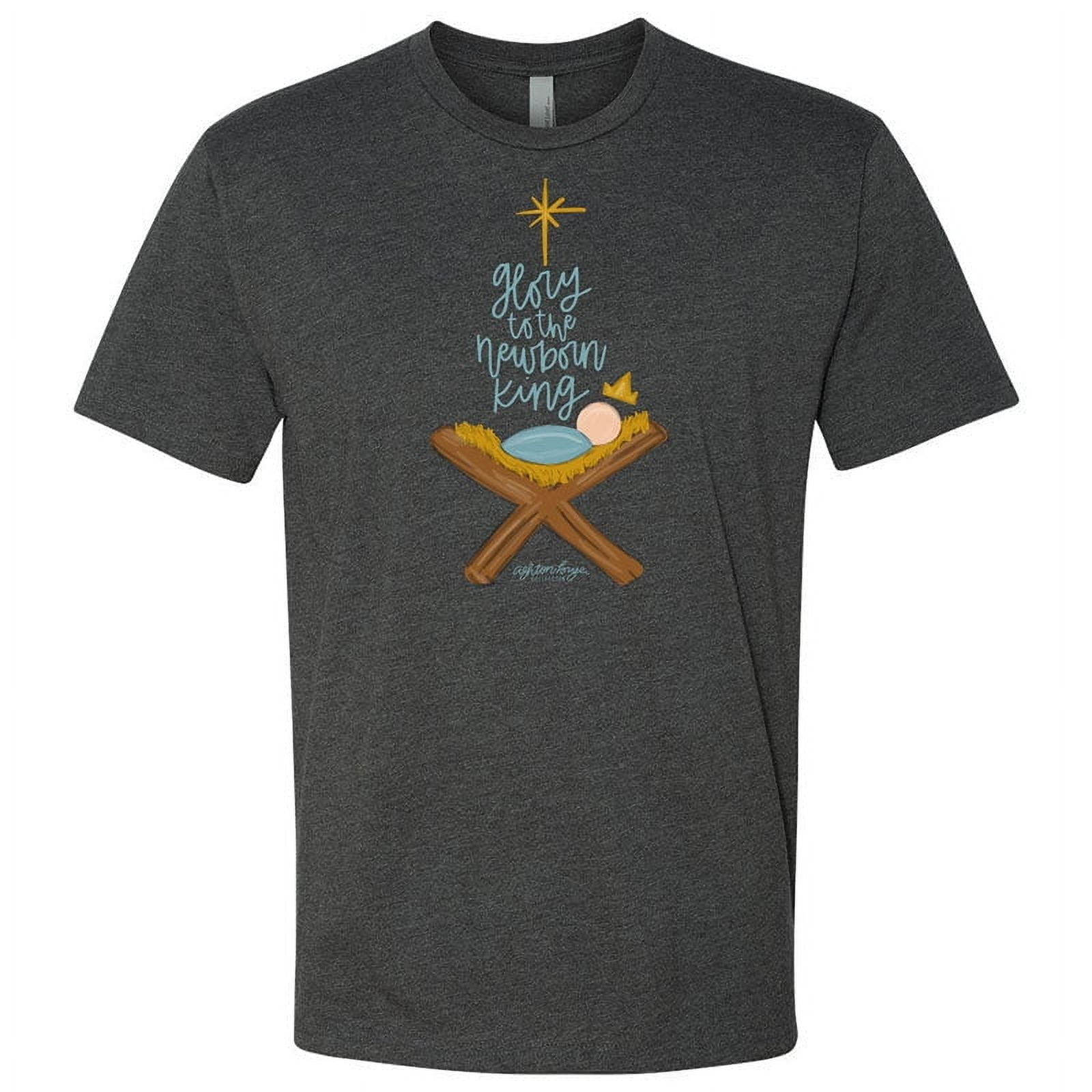 Southernology Statement Newborn King Manger Holiday Canvas T-Shirt ...